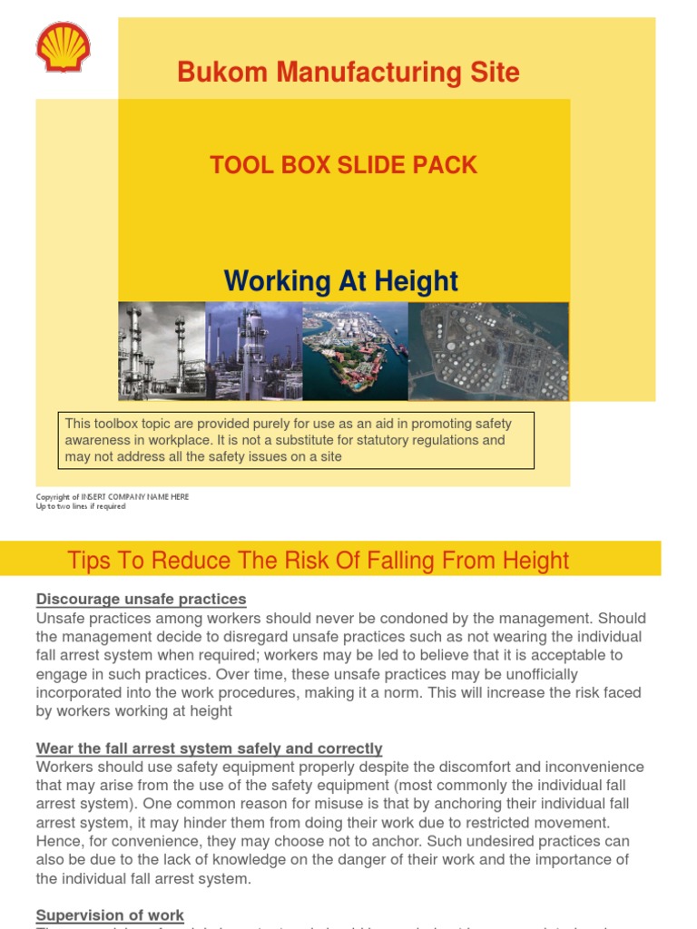 Working at Height Toolbox Slide Pack | PDF | Nature