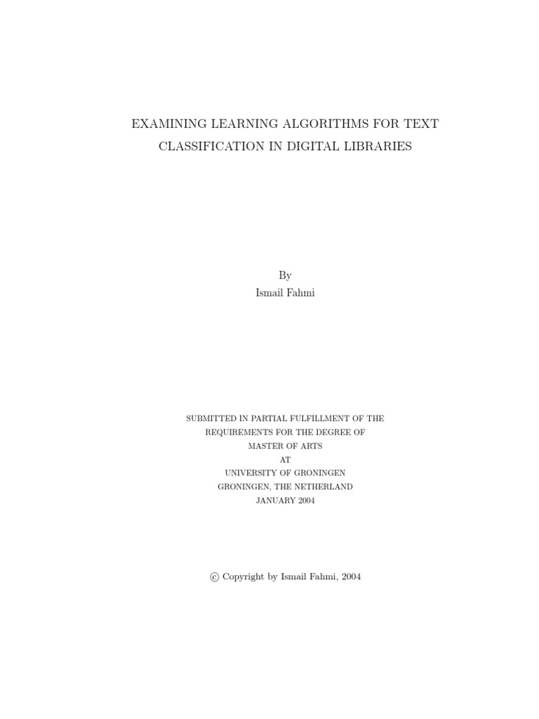 Classification Pdf Pdf Statistical Classification Digital Library