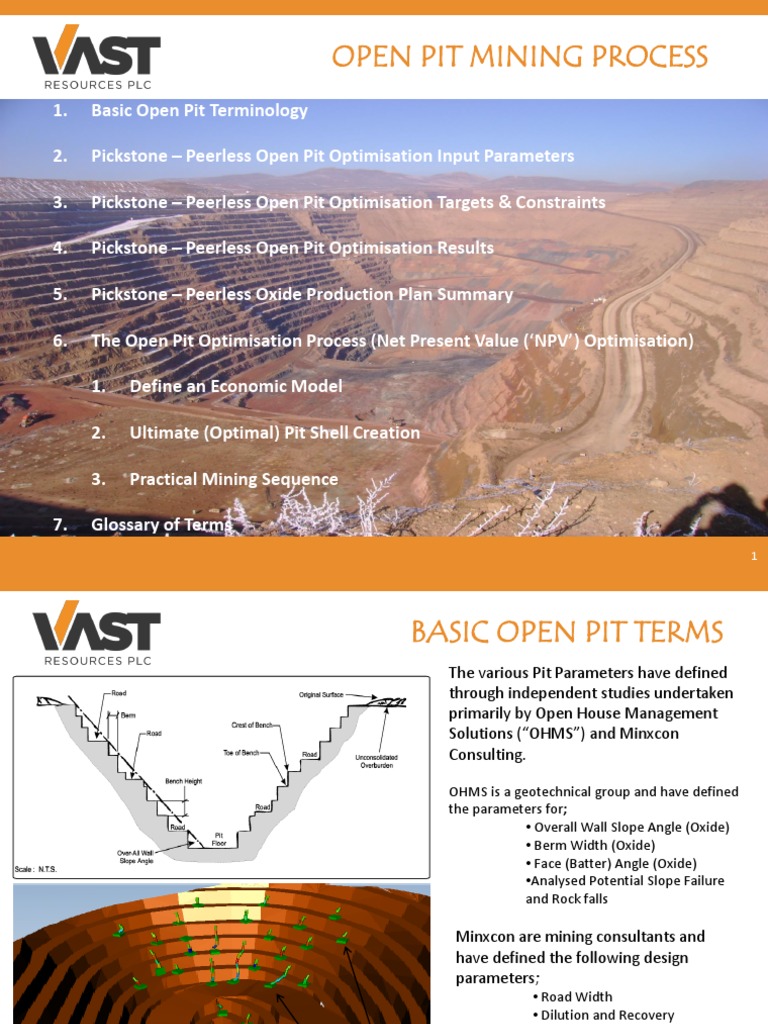 The Open Pit Mining Process at Pickstone Peerless 27.05.15 | PDF | Ore ...