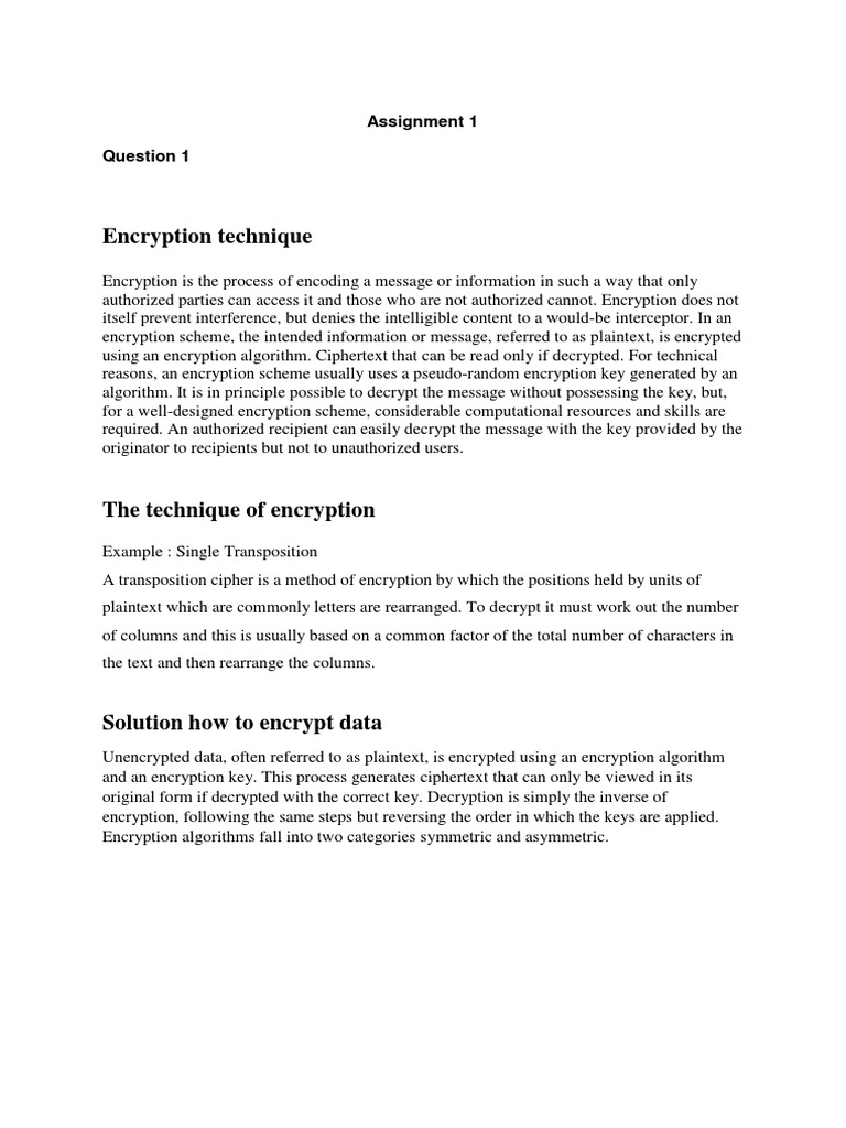 Computer Security Assignment Pdf Encryption Cryptography