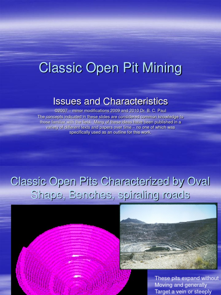 Lecture 6alt Classic Open Pit Mining | PDF | Coal Mining | Volume