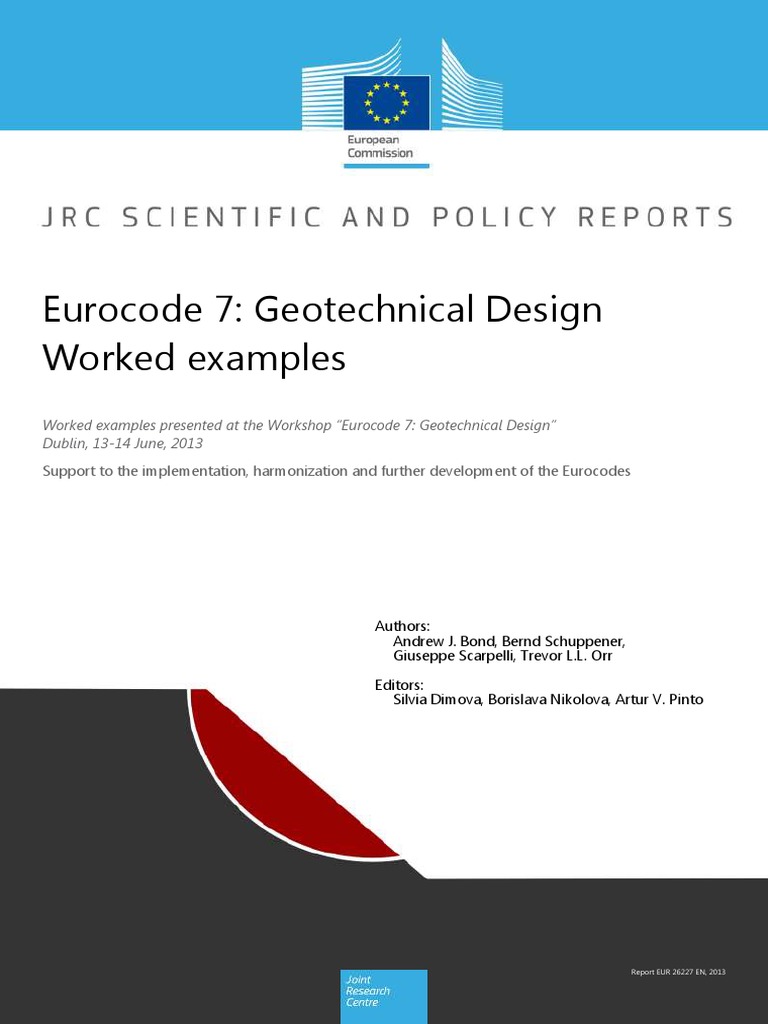 Eurocode 7 Geotechnical Design Worked Examples - 2013 06 Ws Geo PDF | PDF