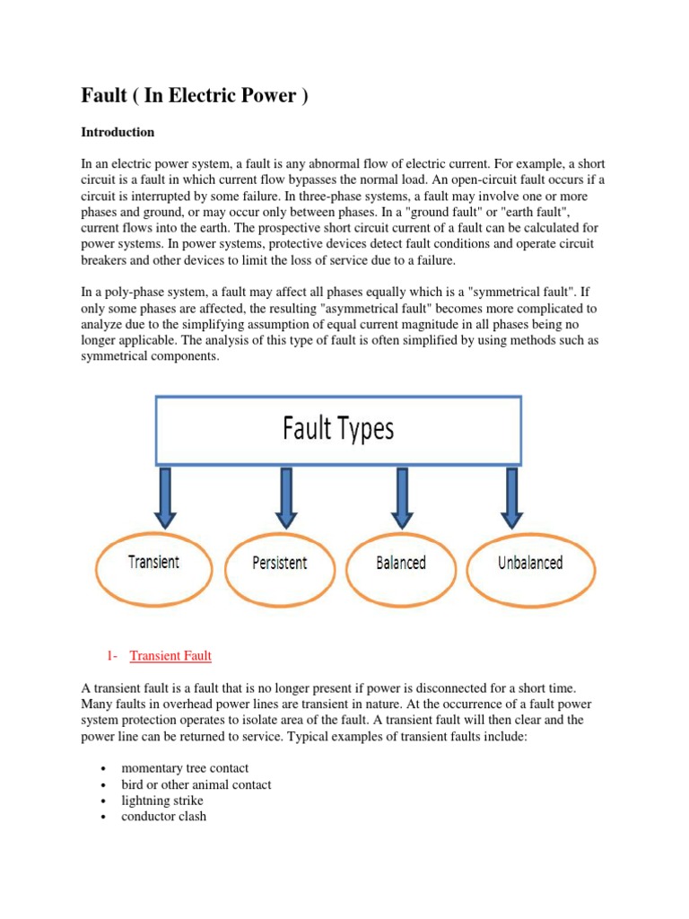 Fault (In Electric Power) | PDF | Electric Power System | Relay