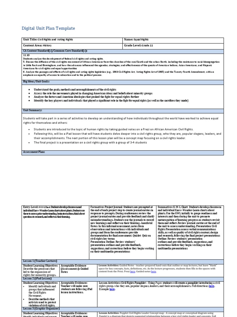 Civil Rights and Voting Rights Unit | PDF | African American Civil ...
