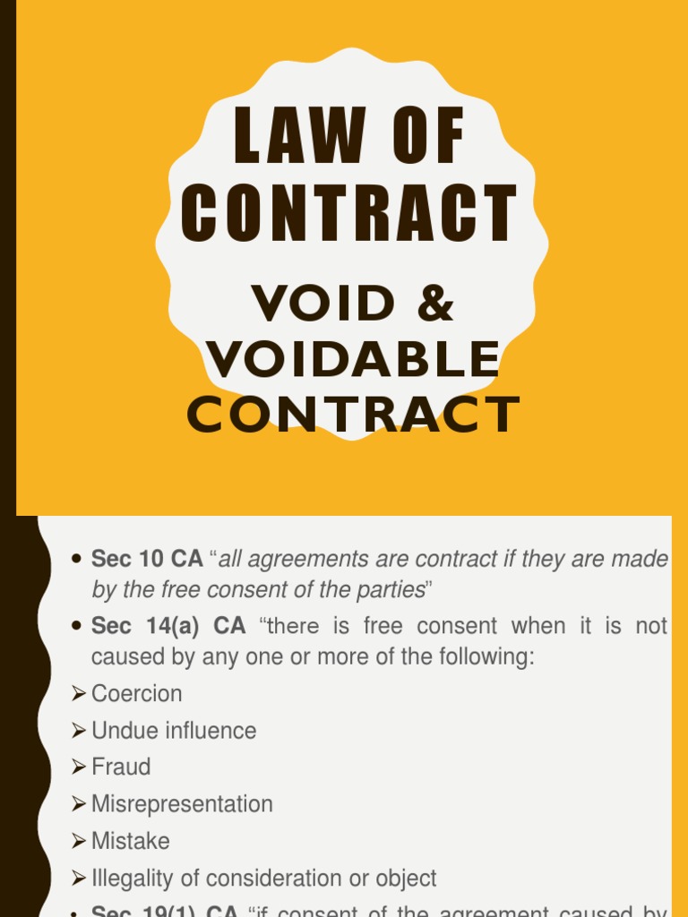 Understanding Voidable Contracts | PDF | Misrepresentation | Fraud