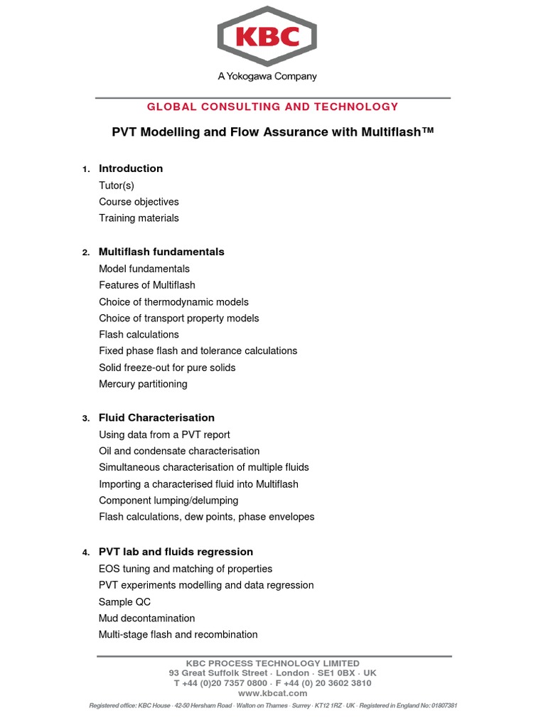PVT Flow Assurance Multiflash Training Modules | PDF | Petroleum ...