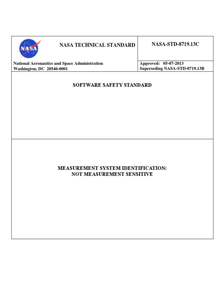 Nasa STD 8719 13C | PDF | Safety | Reliability Engineering