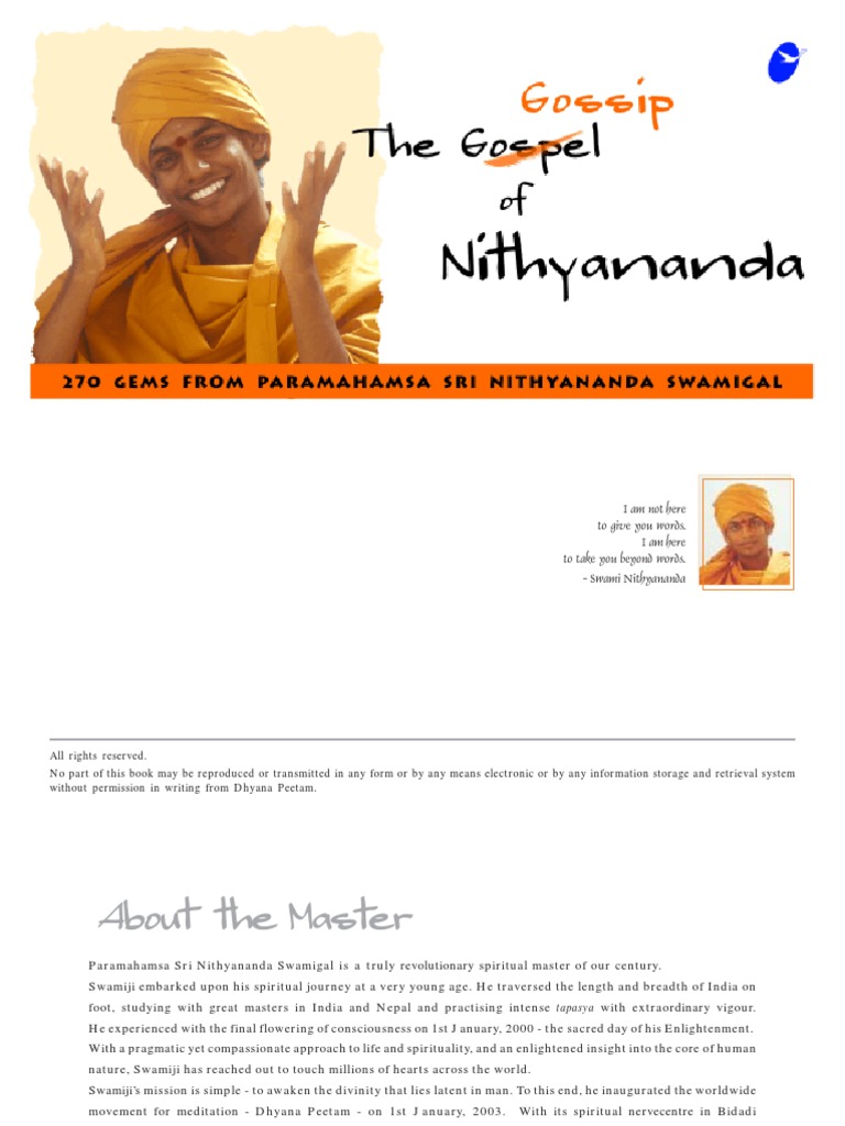 Wisdom of Paramahamsa Nithyananda | PDF | Meditation | Spirituality