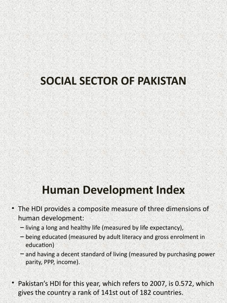 Analysis of Pakistan's Social Sector with a Focus on Education | PDF ...