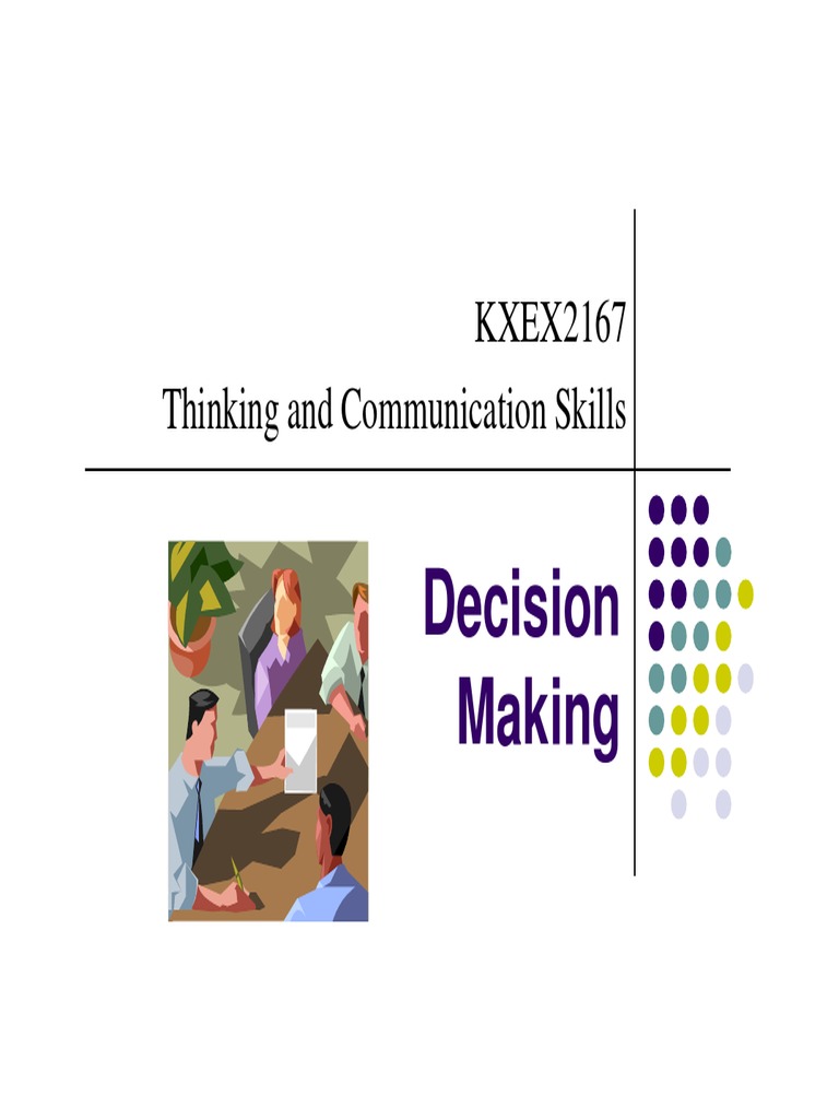 Notes - Decision Making | PDF | Decision Making | Epistemology