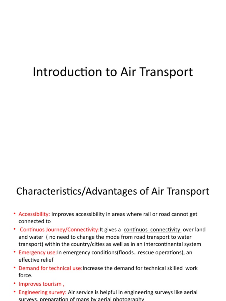 Introduction To Air Transport | PDF | Aviation | Takeoff