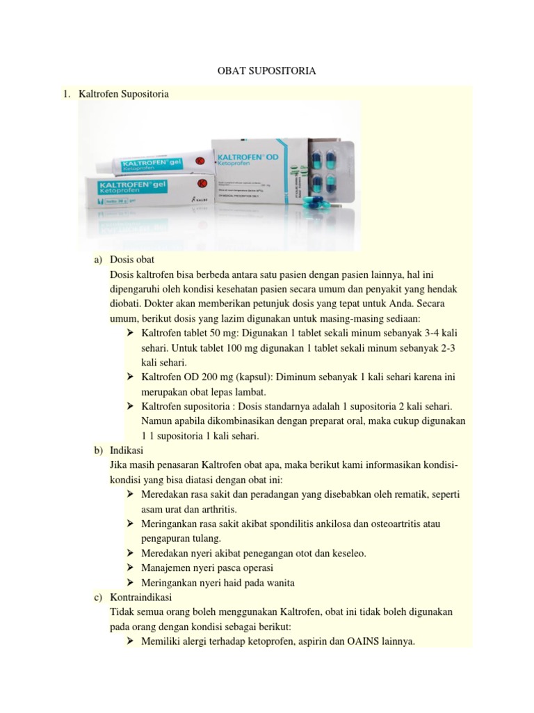 Obat Supositoria | PDF