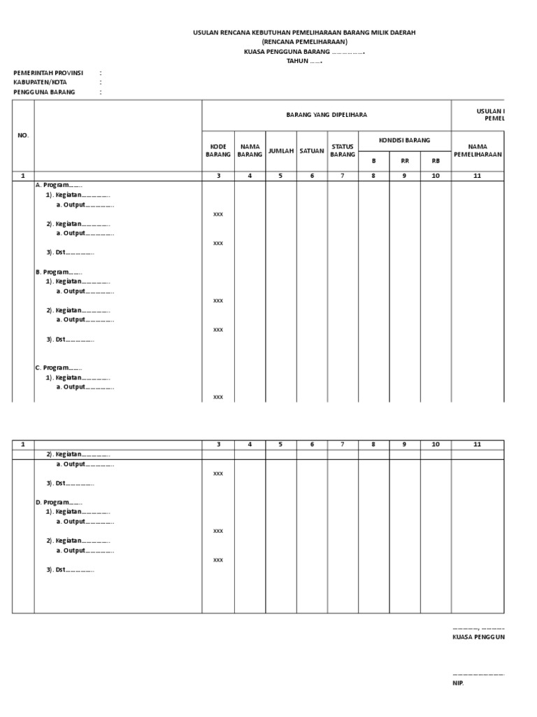 Format Rkpbu & Rkbu | PDF