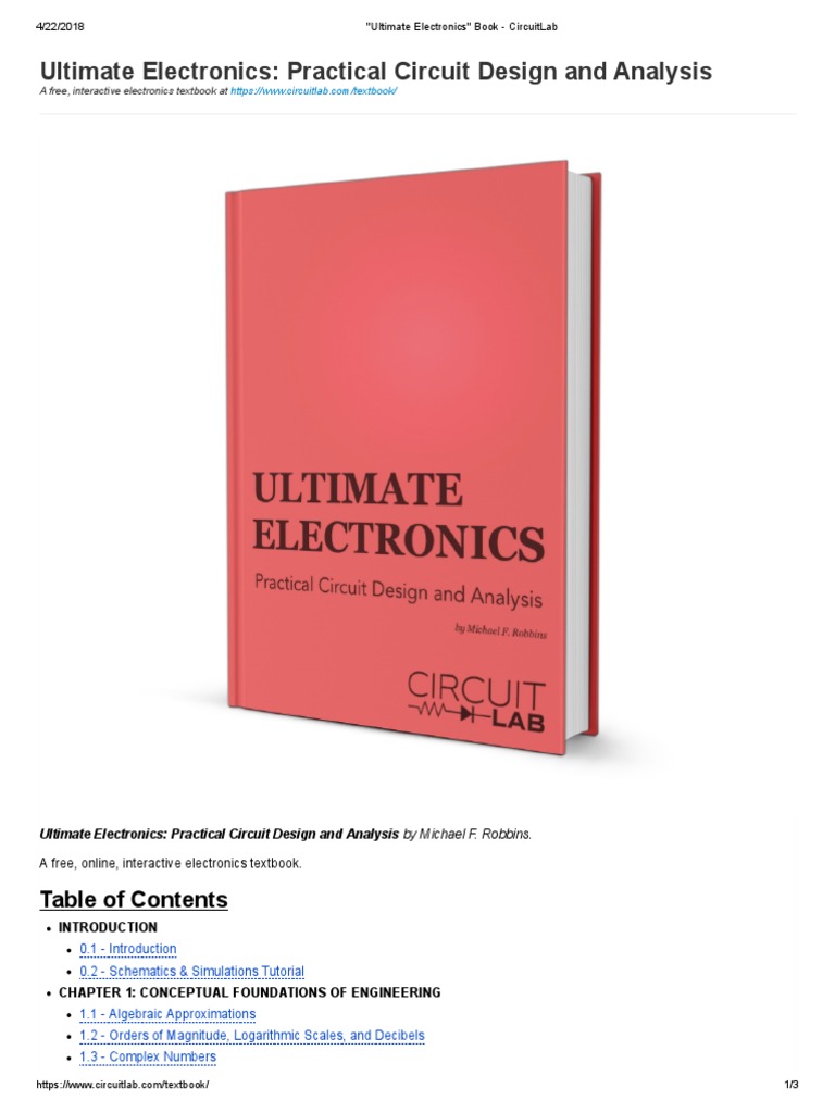 Ultimate Electronics - Book - CircuitLab | PDF | Electrical Network | Resistor