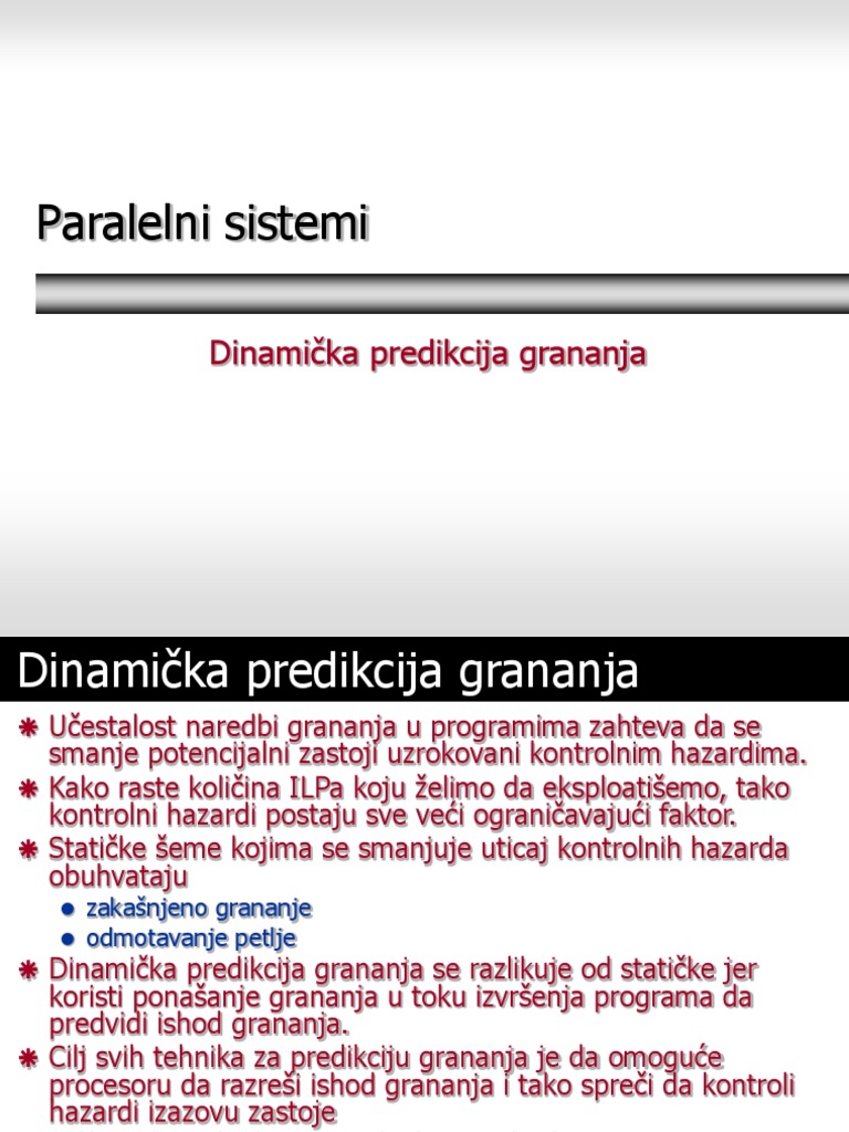 Dinamicka Predikcija Grananja | PDF