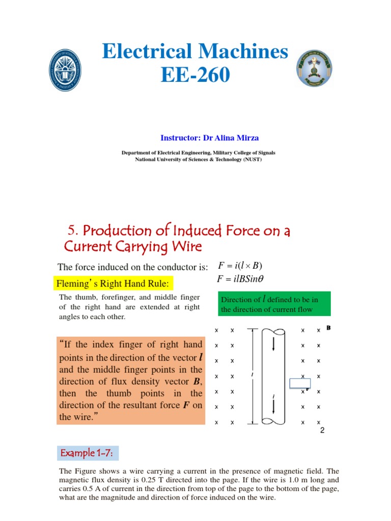 Electrical Machines DC Lec | PDF | Magnetic Field | Direct Current