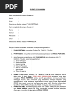 Contoh Surat-Perjanjian-Pinjam Nama Perusahaan | PDF | Pengelolaan Keuangan & Uang | Hukum