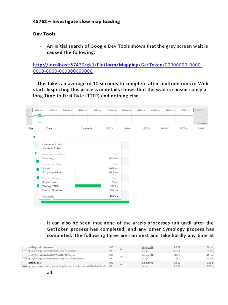 Investigate Slow Map Loading Dev Tools | PDF