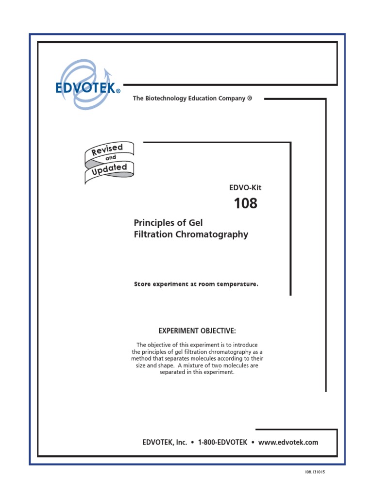 Principle of Gel Filtration | PDF | Chromatography | Laboratories