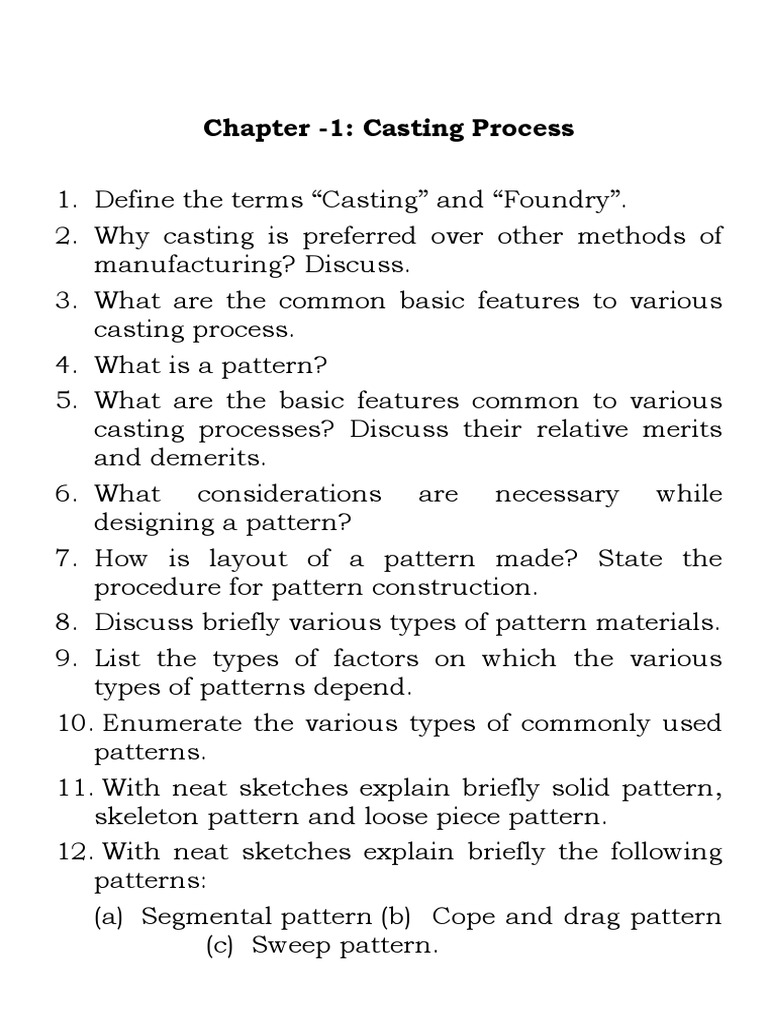 An In-Depth Look at Casting and Metalworking Processes | PDF | Casting ...