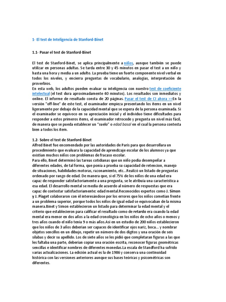 Escala de Binet Completo