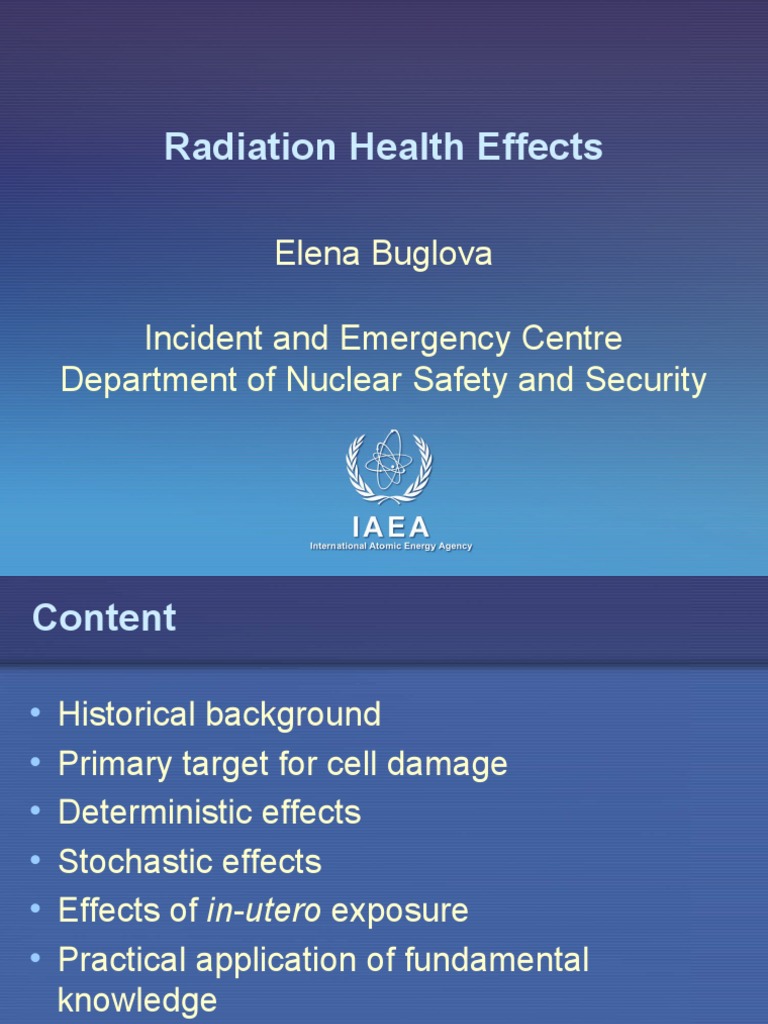 Radiation Health Effects | PDF | Ionizing Radiation | Radiobiology