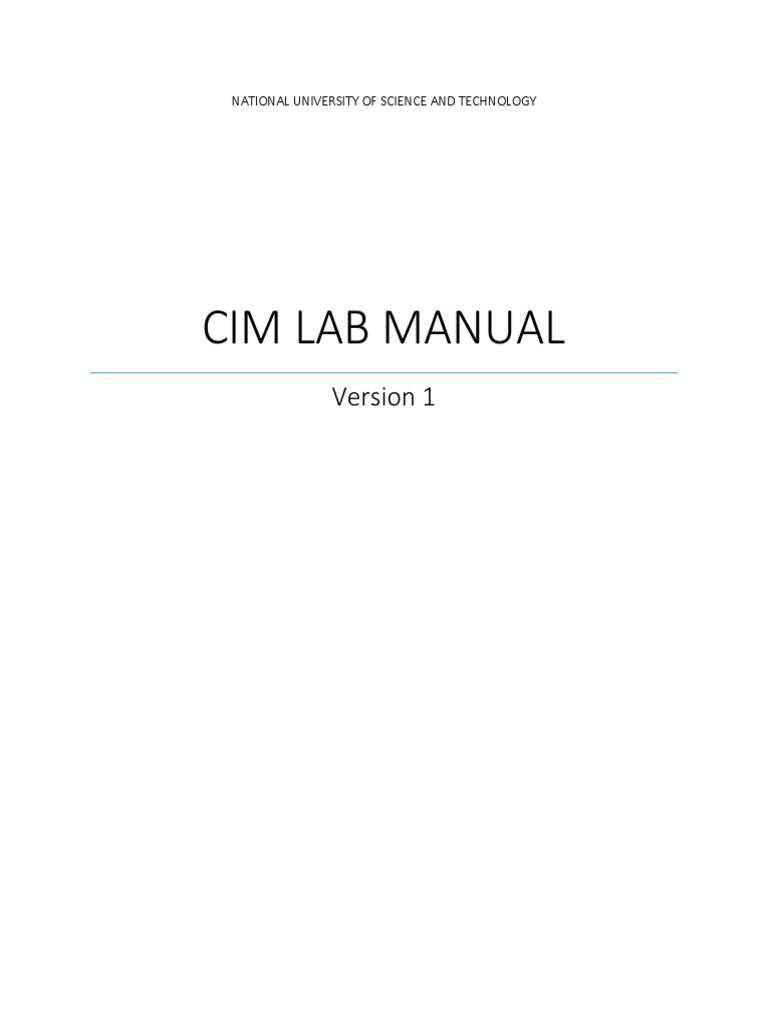 CIM Lab Manual (Student Manual) | PDF | Automation | Numerical Control