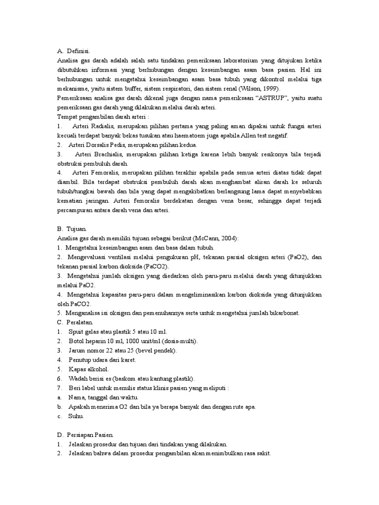 Sop Pemeriksaan Agd | PDF