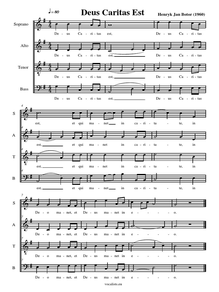 05 PART Botor Deus Caritas Est | PDF | Chant | Musique vocale