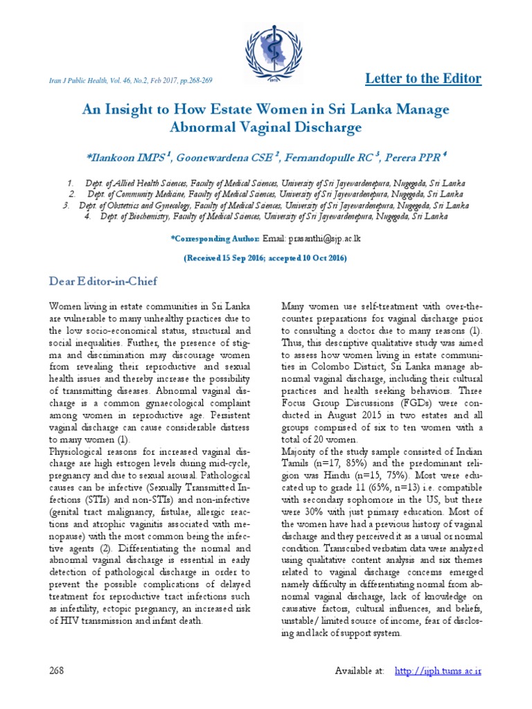 Fluor Albus | PDF | Sexual Intercourse | Sexually Transmitted Infection