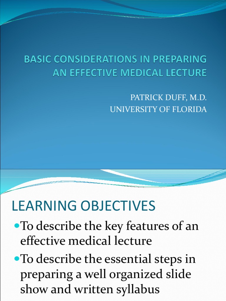 Patrick Duff, M.D. University of Florida | PDF | Infection | Medical ...