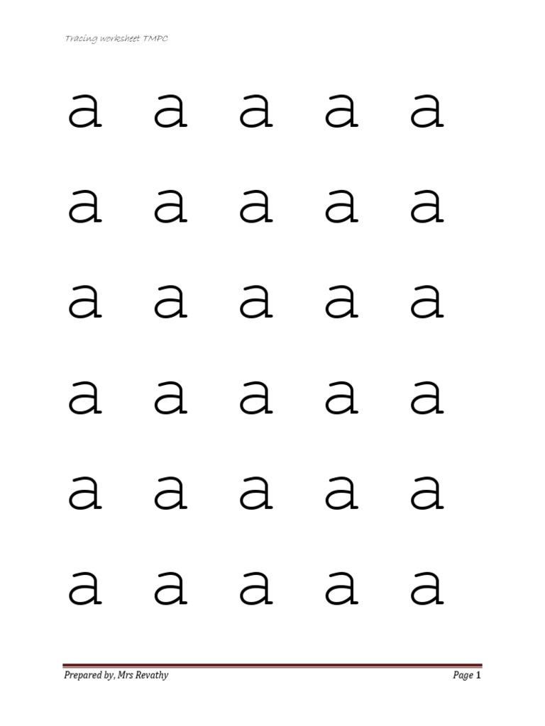 Tracing Worksheet | PDF | Writing