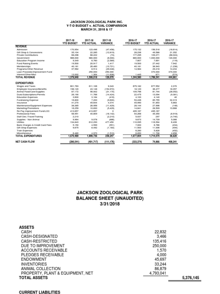 Mar 2018 Financials | PDF | Current Liability | Expense