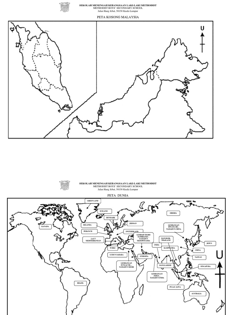 Peta Malaysia Dan Peta Dunia | PDF