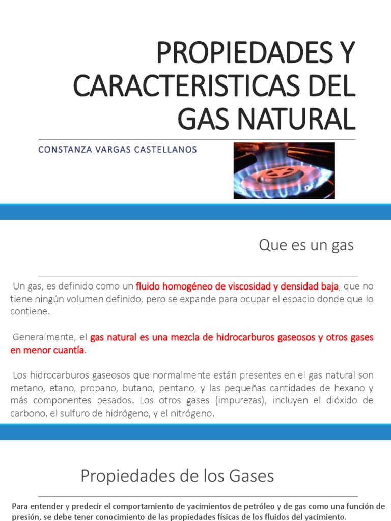 Características del Gas Natural | PDF | Gases | Gas natural