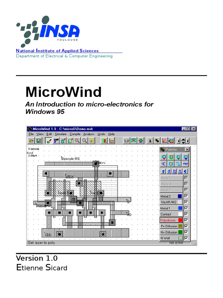 Microwind User Manual v1 | PDF | Mosfet | Cmos