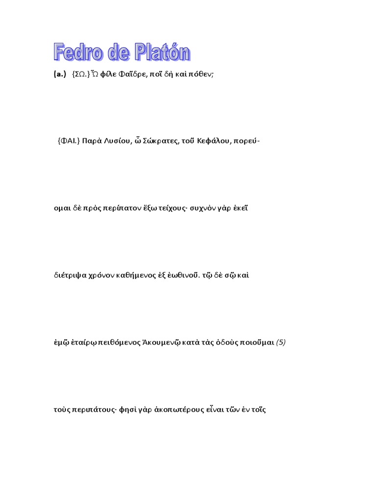 Fedro Separado Hasta 237 | PDF