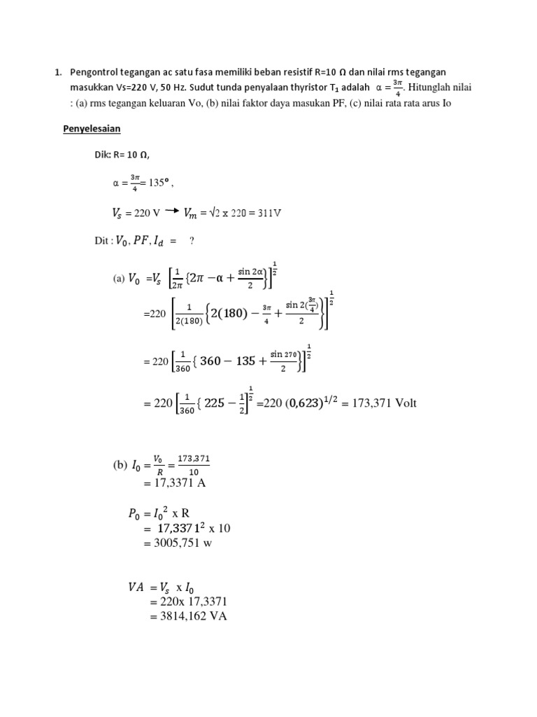 Tegangan RMS dan Faktor Daya AC | PDF