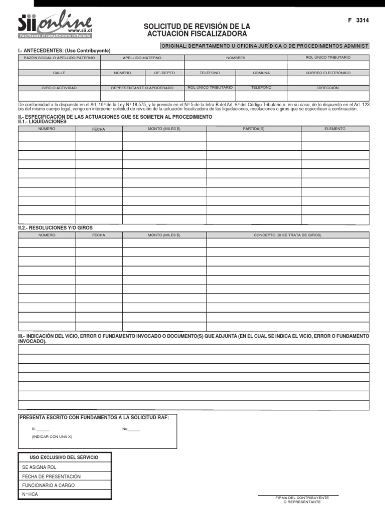 F3314 | PDF | Contribuyente | Gobierno