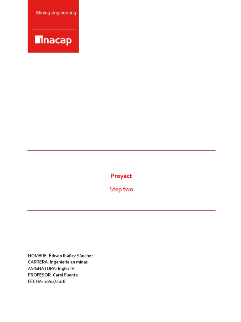 Mining Engineering: Proyect | PDF