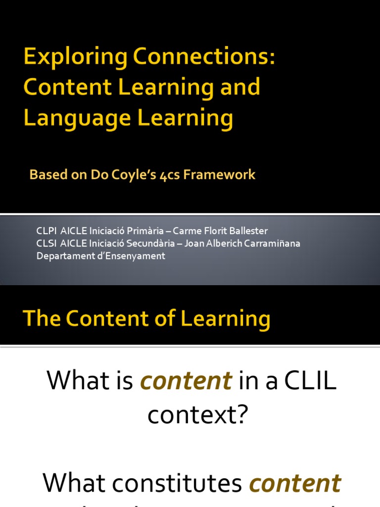 Content Language PDF | Download Free PDF | Learning | Teachers