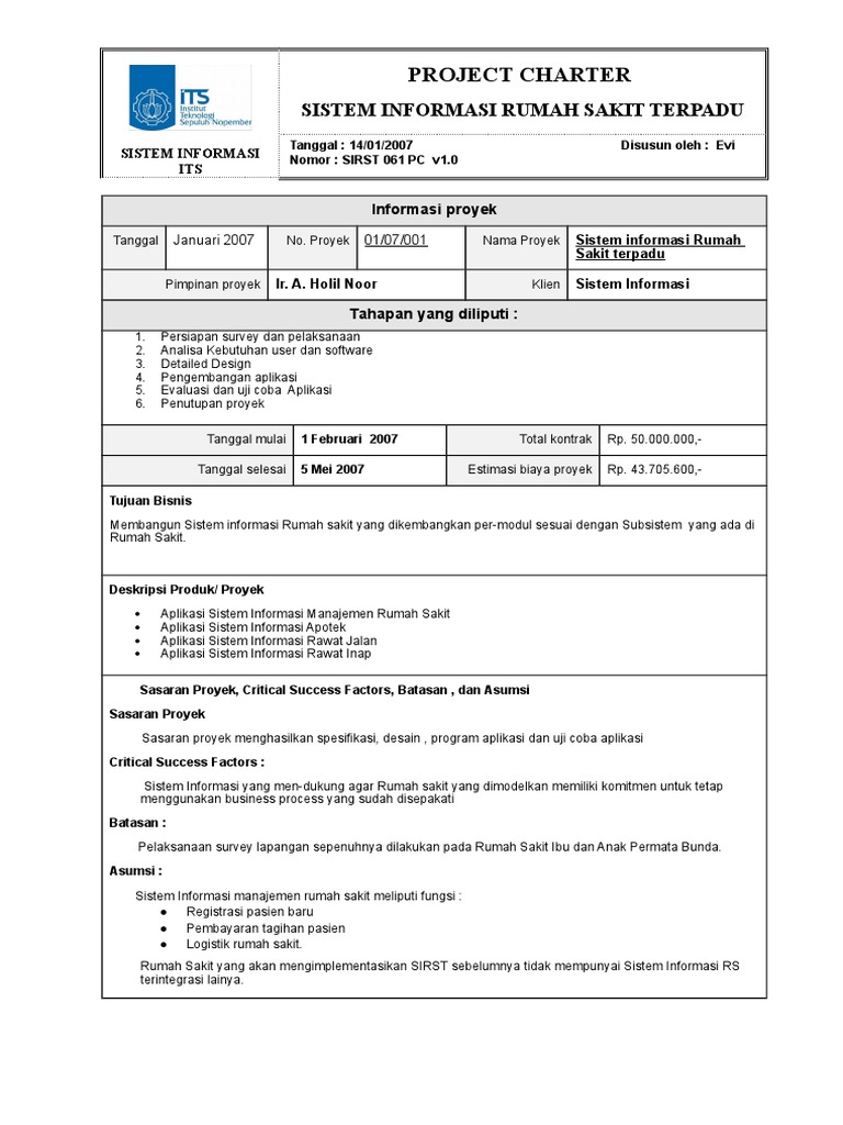 Project Charter | PDF