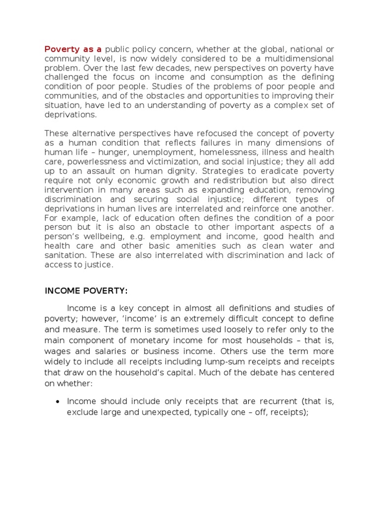 Definition of Income | PDF | Poverty Reduction | Poverty