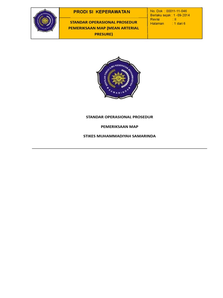 Sop Pemeriksaan Map | PDF | Teknologi & Rekayasa