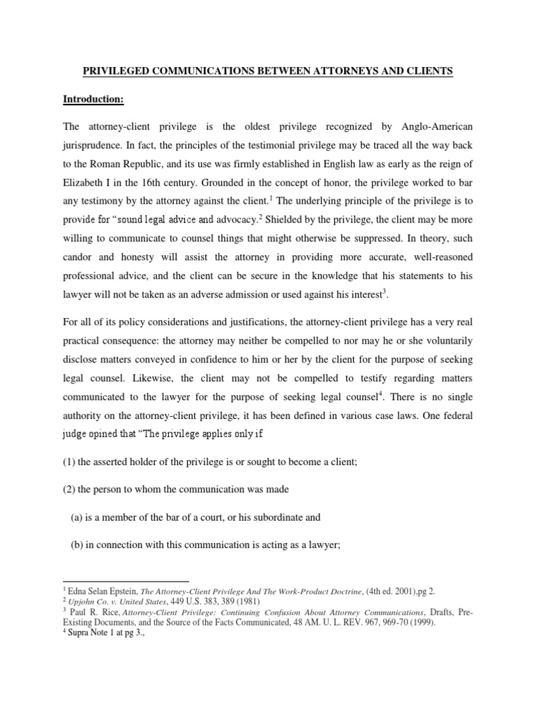 Privileged Communication | PDF | Attorney–Client Privilege | Lawyer