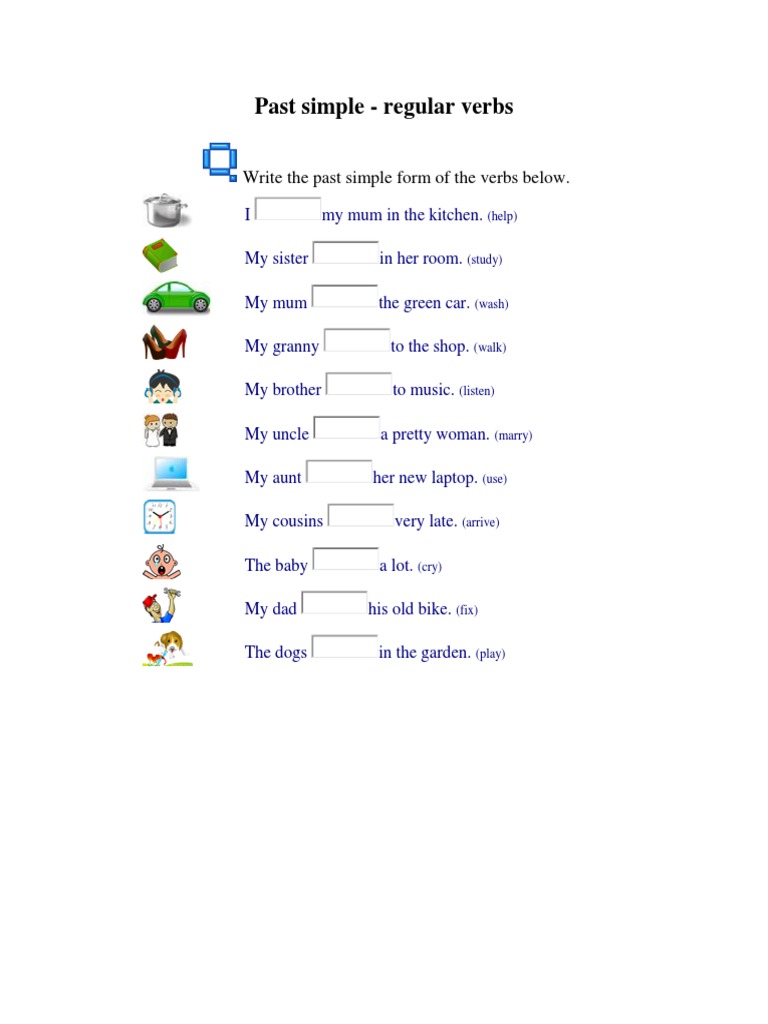 Write The Past Simple Form of The Verbs Below | PDF