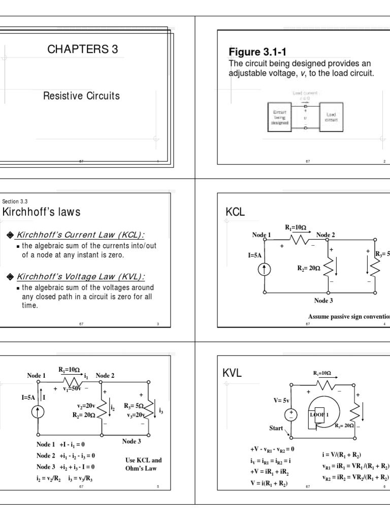 Ch03 - Resistive Circuits | PDF | Series And Parallel Circuits | Electrical Network