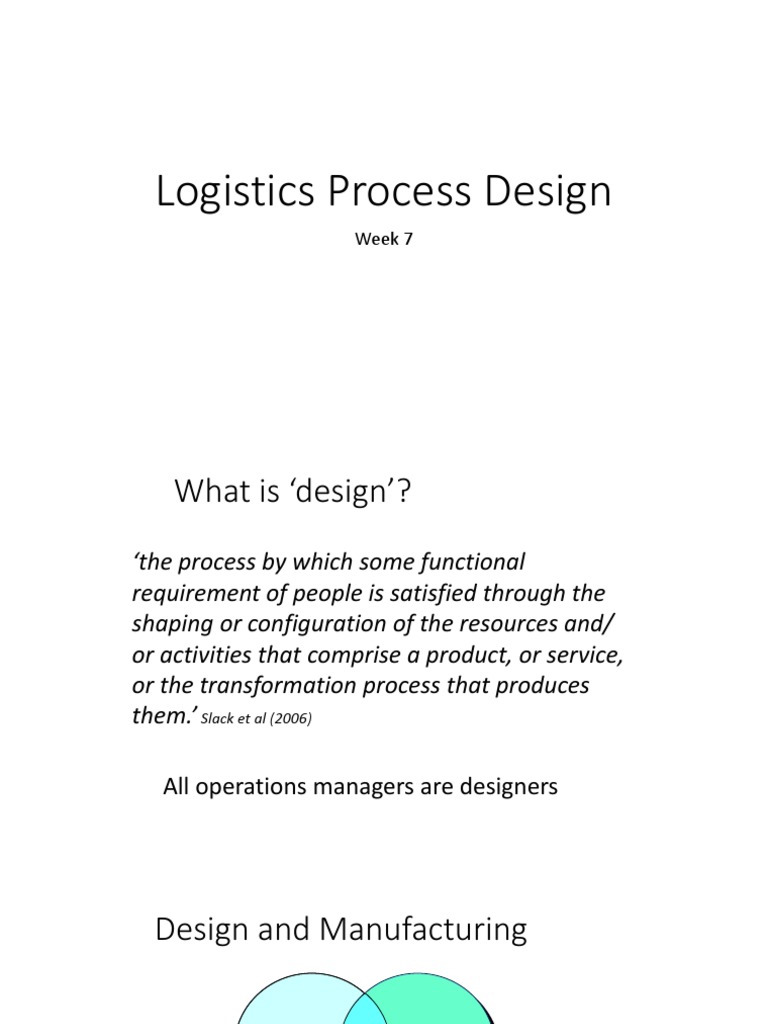 Logistics Process Design | PDF | Inventory | Logistics
