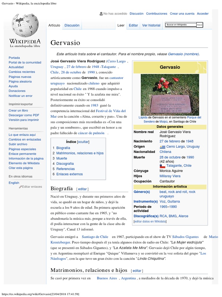 Vida y Obra de Gervasio | PDF | Entretenimiento (general)