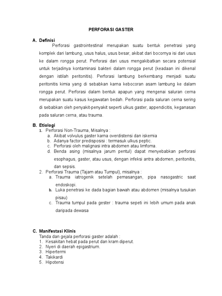 LP Perforasi Gaster | PDF